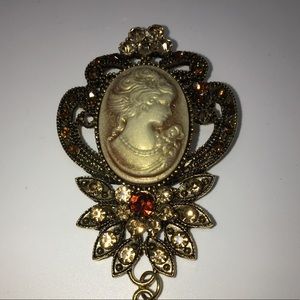 Jewelry | Vintage Ivory Cameo Pin | Poshmark